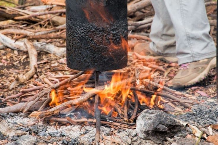 Drinking Billy Tea at Lukes Bluff Lookout