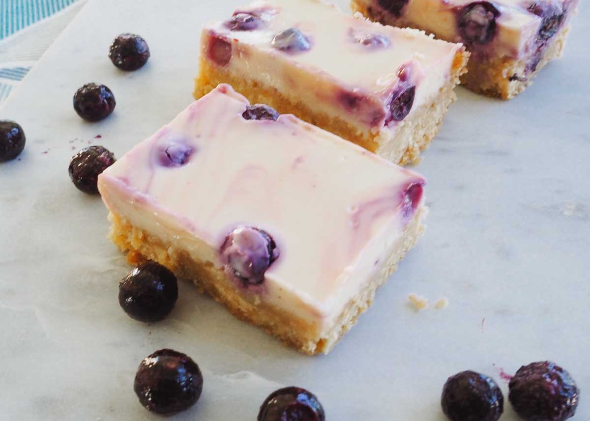 Tangy blueberry lemon slice